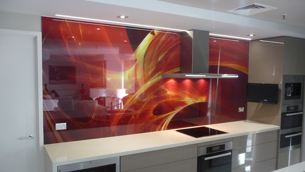 Gold Coast Glass Splashback - In Glass Design